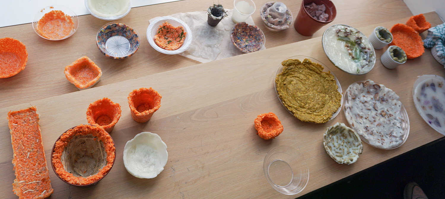 Bio-plastic workshop at the Design Museum